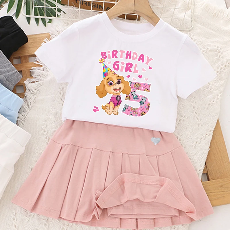 Terno-de-Duas-Pe-as-para-Meninas-Patrulha-Pata-Conjunto-de-Saia-Skye ...