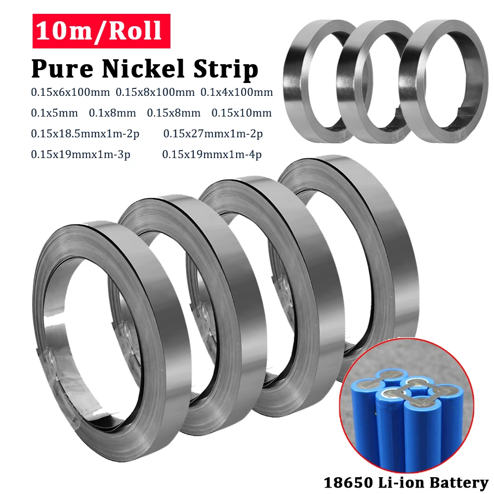 10m Pure Nickel Strip For Lithium Battery Pack Welding 99.6% Purity ...