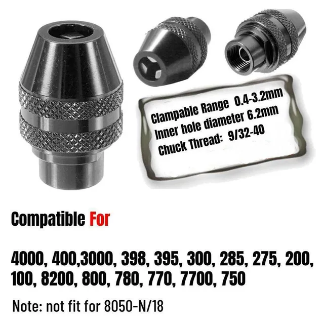 Chuck Dremel 2-Pack Quick-Change Keyless Chucks For Dremel 3000-8200 ...