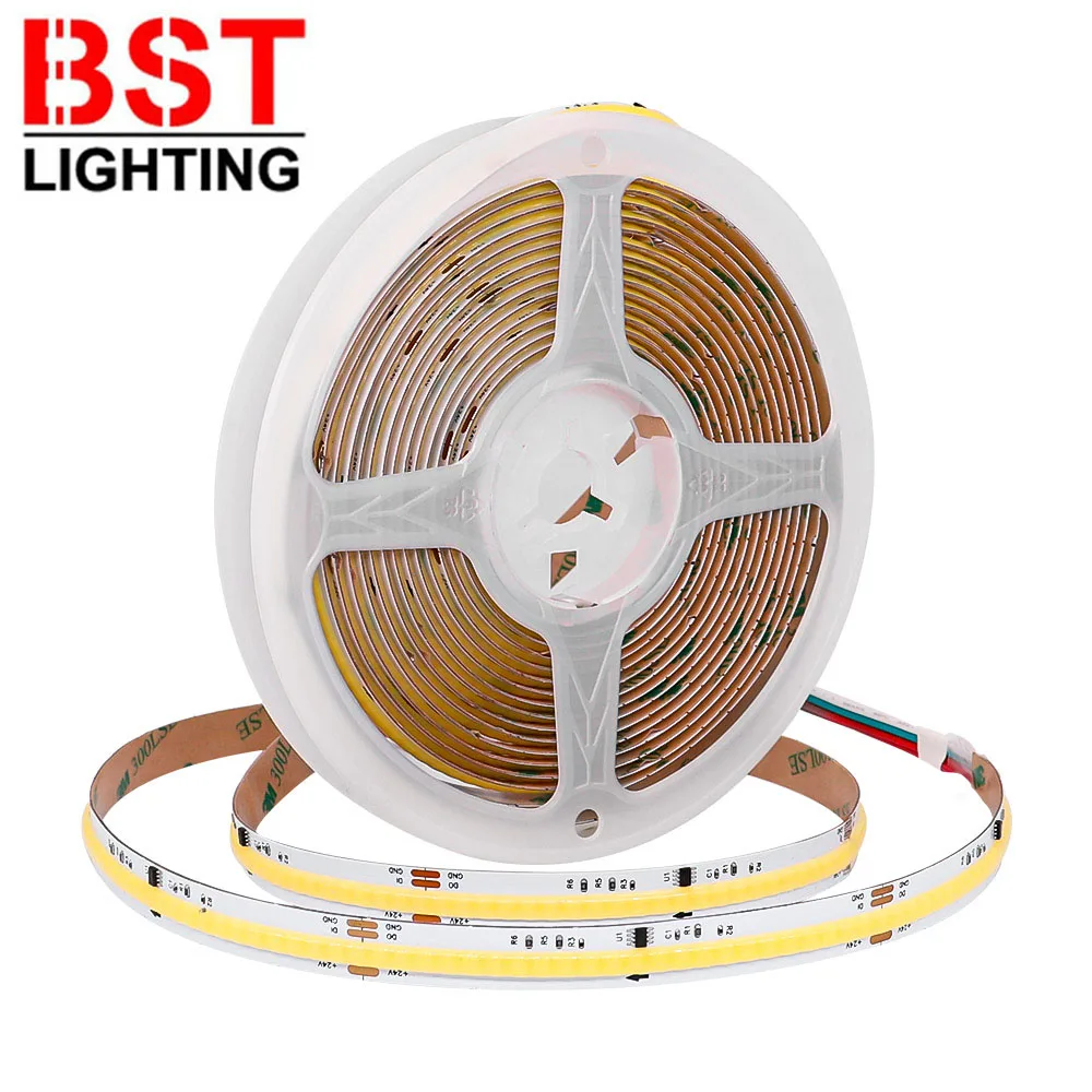 FOB-COB-SPI-WS2811-IC-CCT-LED-Strip-Light-576LEDs-Addressable-2700K-to ...