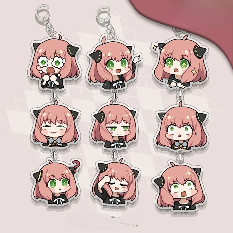 Anime-Figure-Anya-Forger-Yor-Forger-Bond-Forger-Key-Ring-Acrylic-Key ...