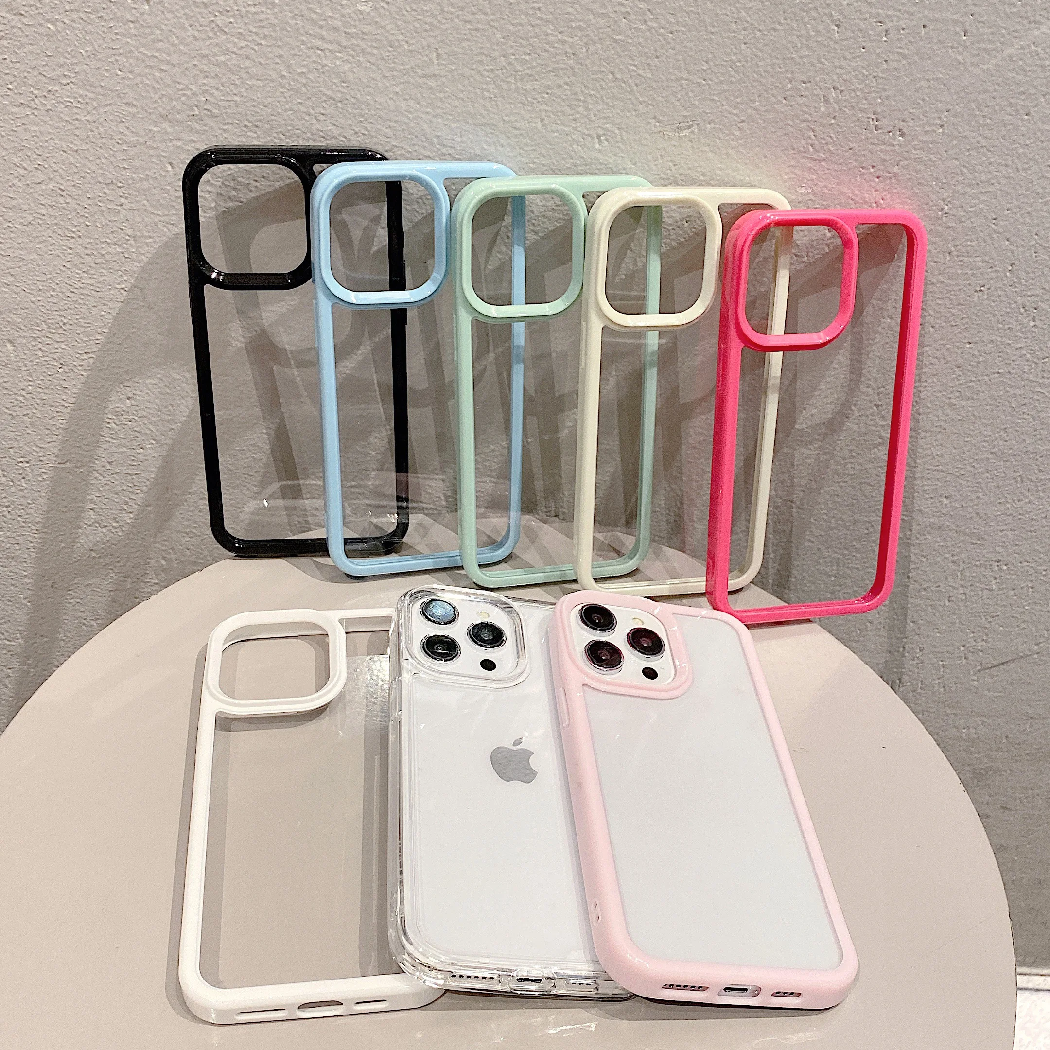 Advanced-transparent-solid-color-minimalist-phone-case-suitable-for ...