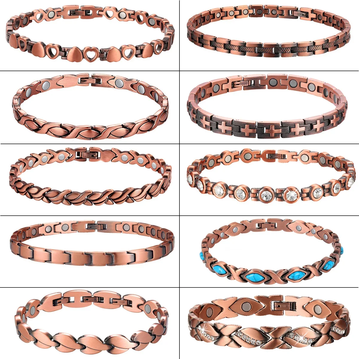 Women-Magnetic-Therapy-Anklets-99-9-Pure-Solid-Copper-3500-Gauss ...