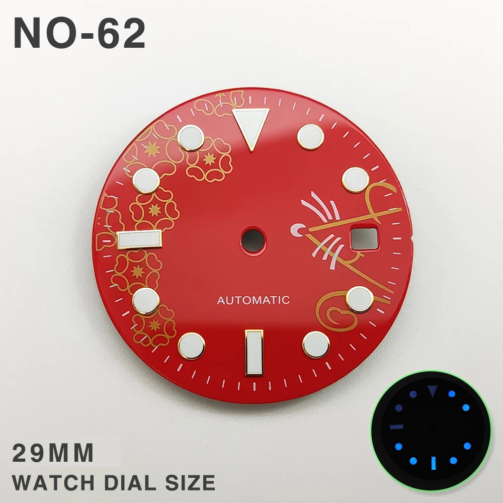 Modified-28-5MM-Luminous-Watch-Dial-with-Calendar-Date-Watch-Faces ...
