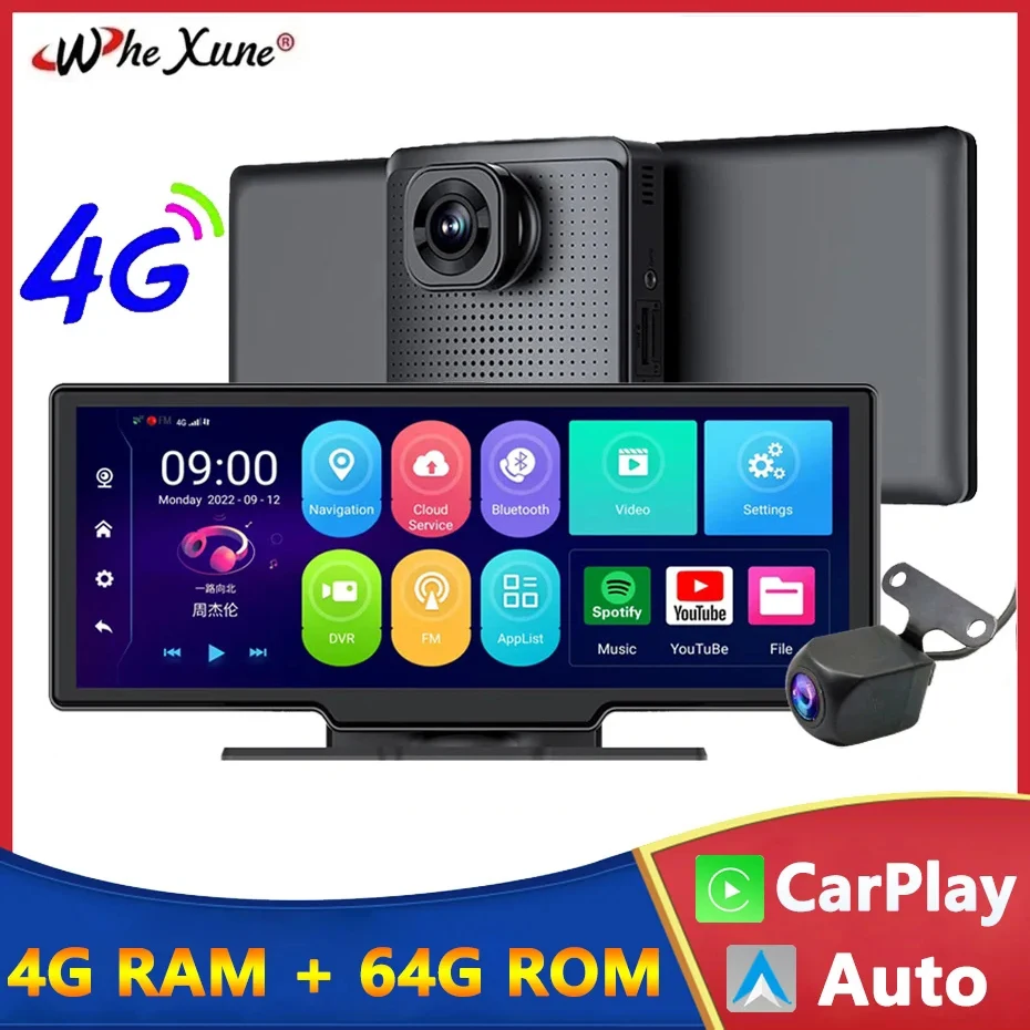 4G-Android-10-Dash-Cam-ADAS-10-26-IPS-Car-Dashboard-DVR-GPS-Navigation ...