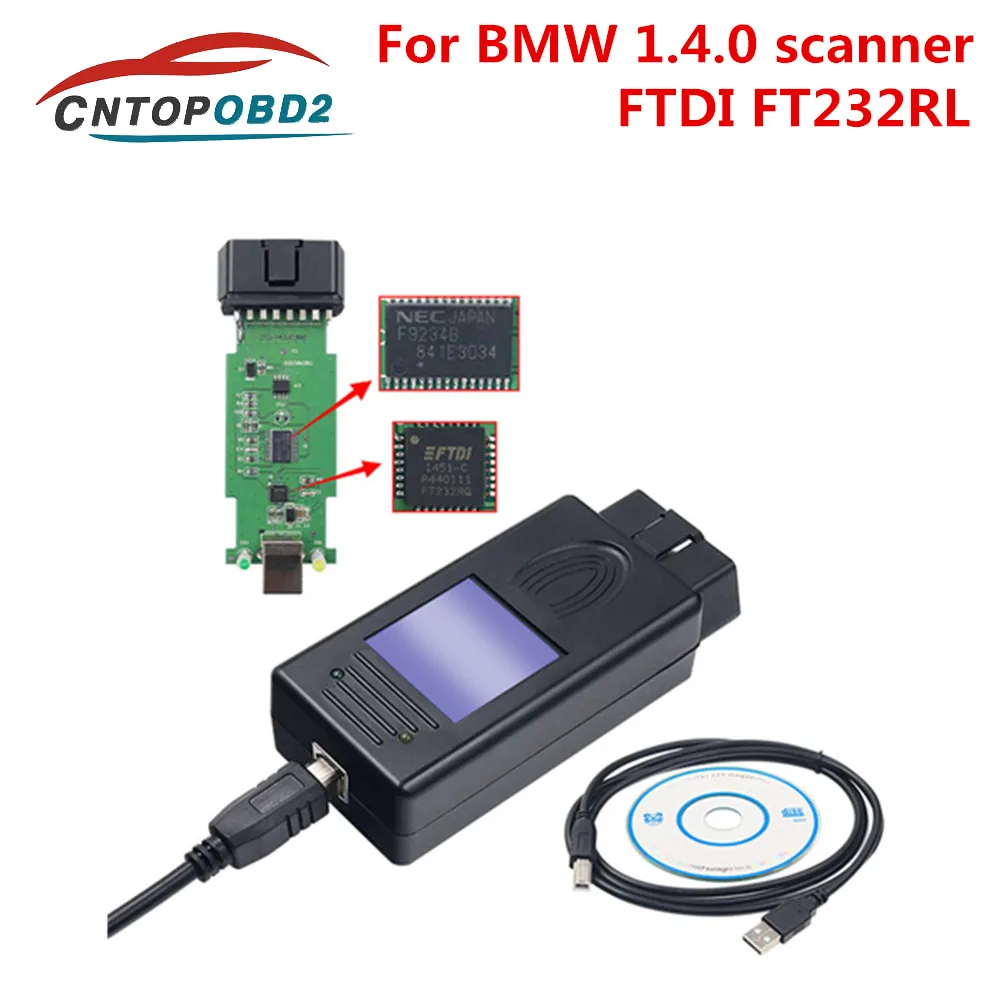 Latest For Bmw Scanner 1.4.0 Obd2 Code Reader Unlock Version With Ftdi ...