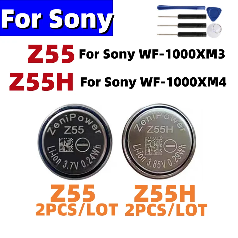 2pcs/lot Z55 New Battery For Sony WF-1000XM3 Z55H For WF-1000XM4 WF ...