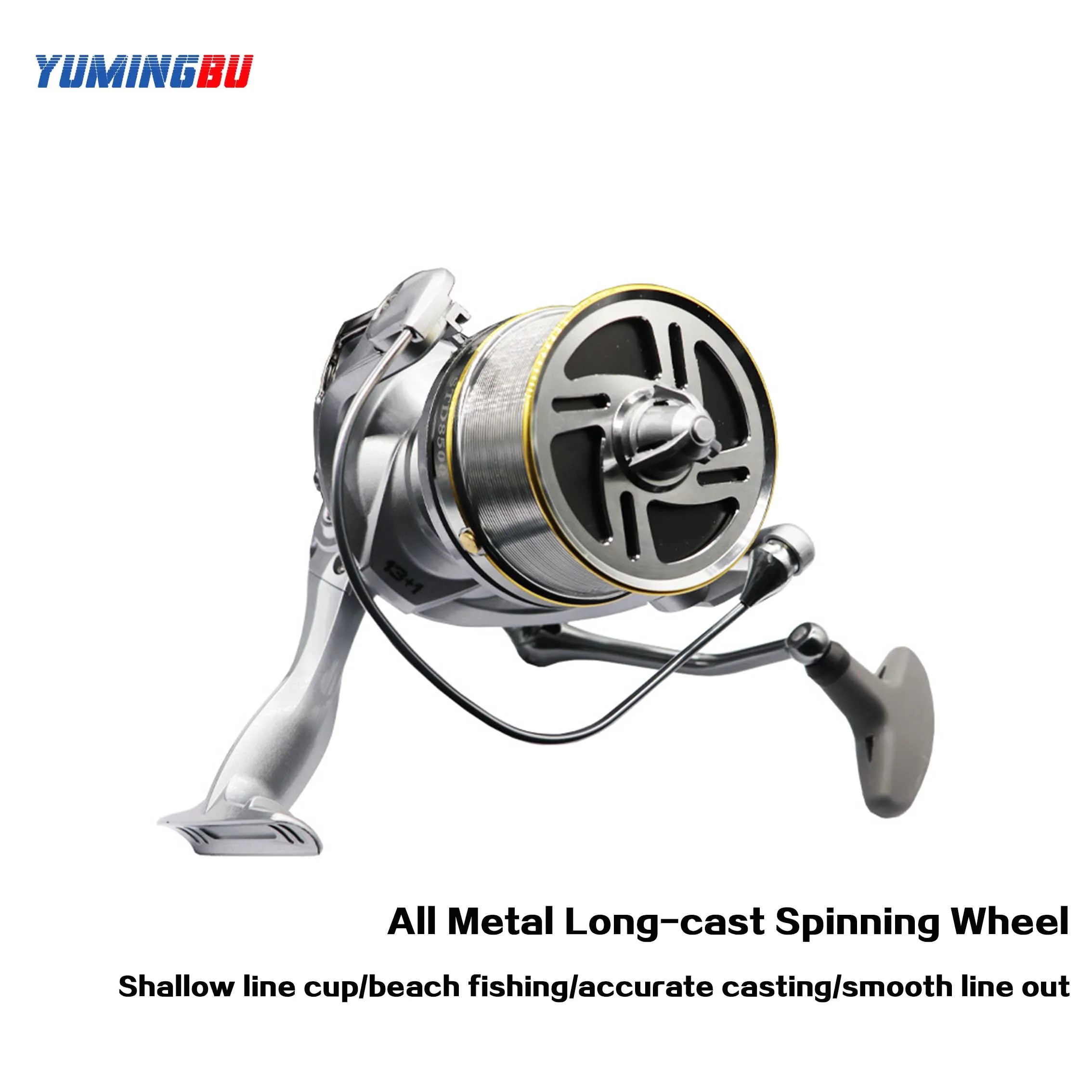 YumingBu-All-Metal-Long-cast-Spinning-Reel-No-Brake-No-Relief-with-14 ...