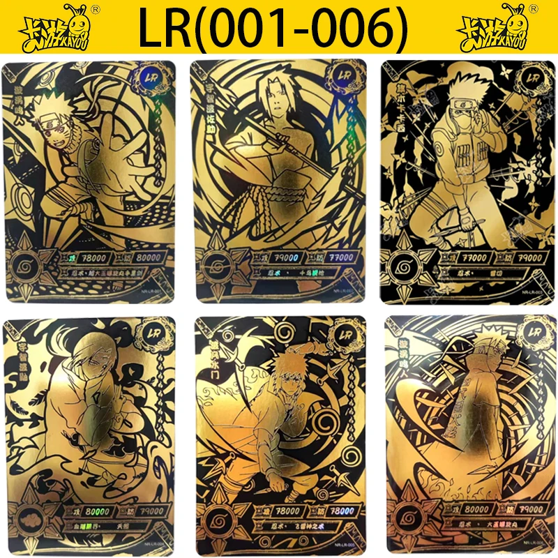 Cartas doradas de Naruto LR, cartas de Anime, Uzumaki, Naruto, Uchiha ...