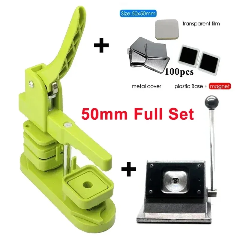 50x50mm Square Fridge Magnet Machine Full Set with Paper Cutter + 100 ...