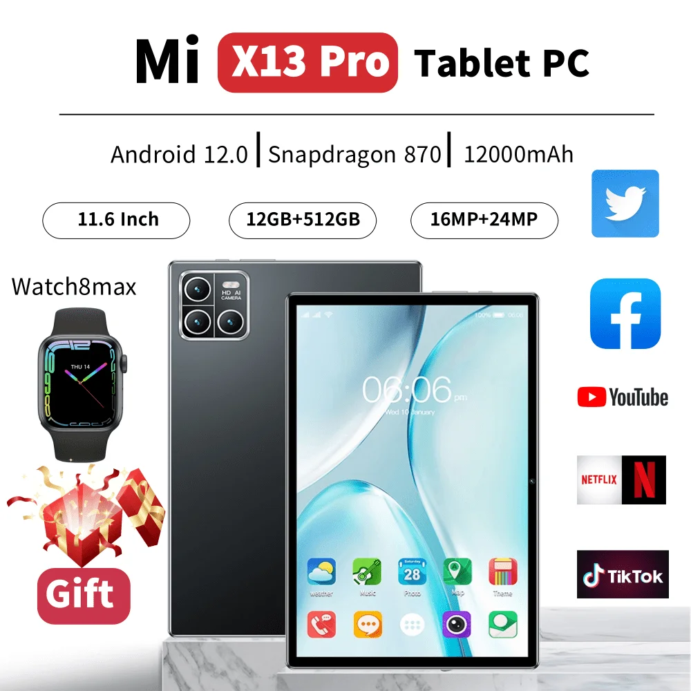2023-New-Original-Mi-X13-Pro-Global-Version-Tablet-Android-12-0 ...