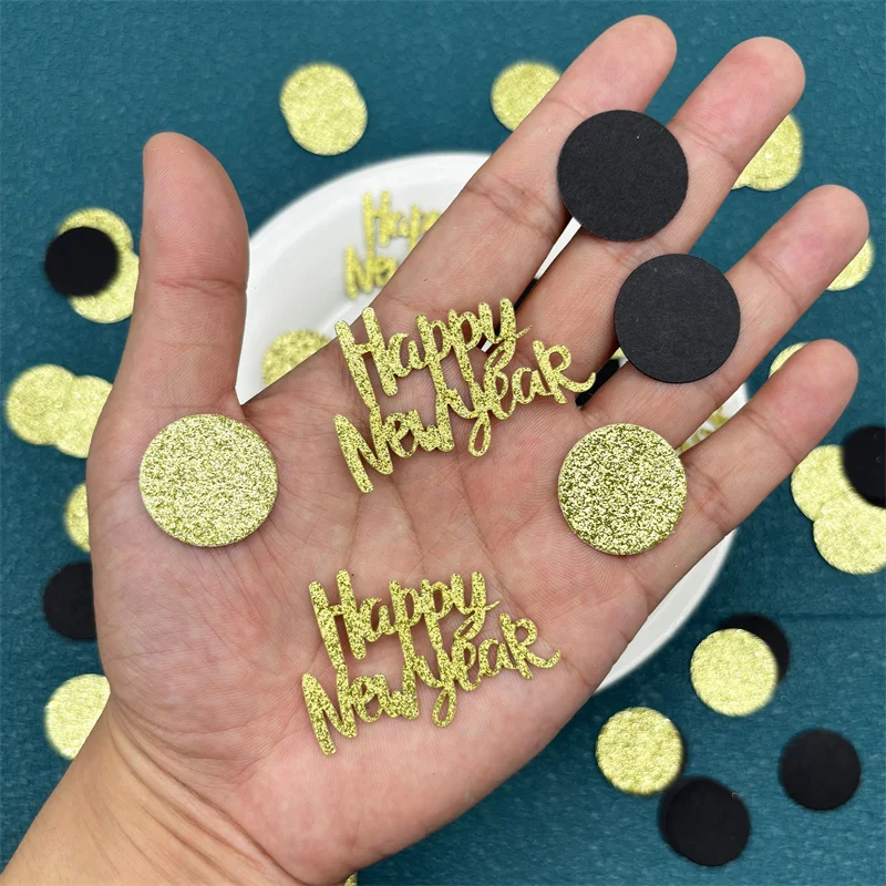1Bag Happy New Year Round Paper Confetti For 2026 New Year Party ...