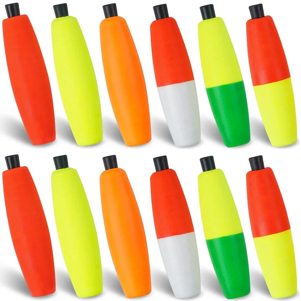 6Pcs Peg Floats Fishing Bobbers Foam Cigar Fishing Float Bobber Catfish ...