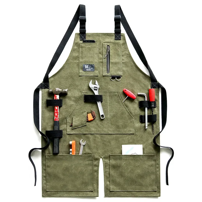 Denim Canvas Apron Outdoor Work Home Gardner Carpentry Carving Barbecue ...