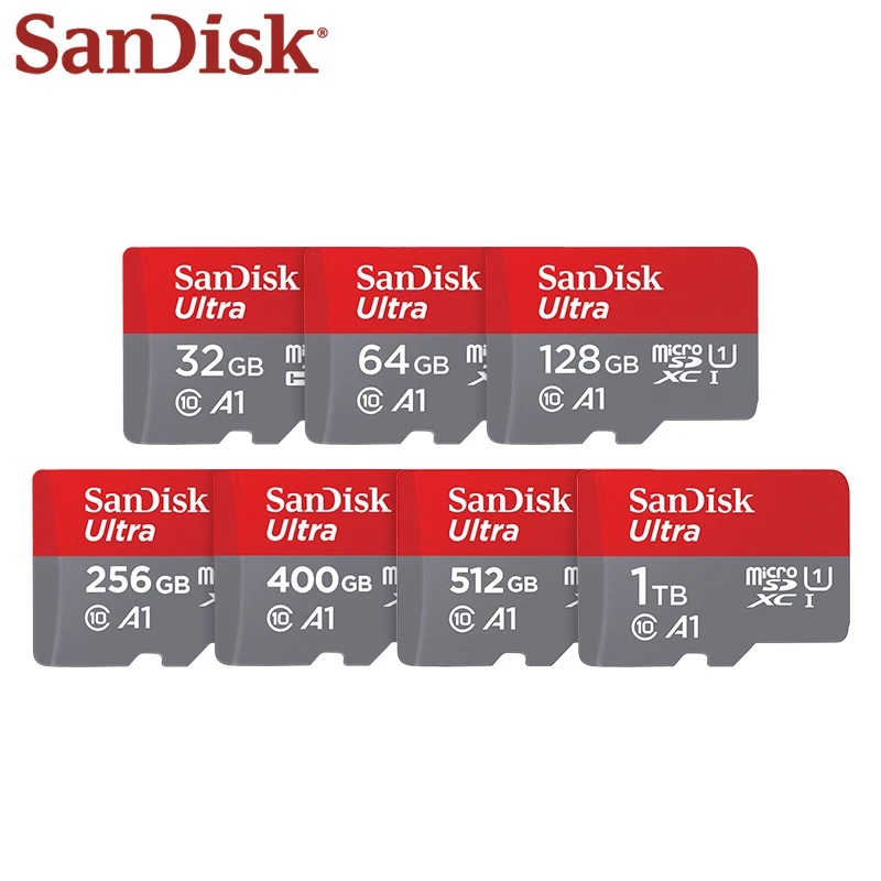 Original sandisk micro cartão sd c10 32gb 64gb 128gb 256gb 400gb 512gb 1tb tf cartão de memória ...