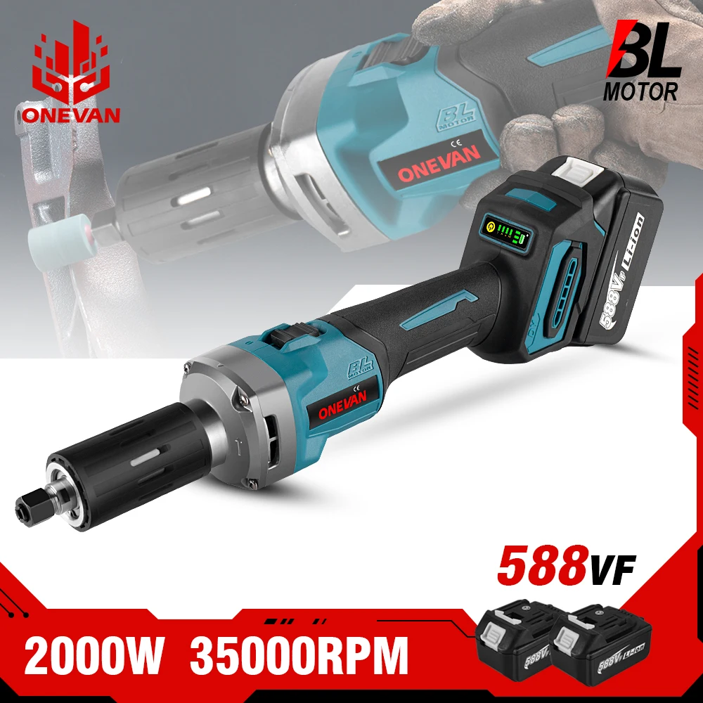 ONEVAN-35000RPM-Brushless-Die-Grinder-6mm-2000W-Electric-Cordless ...