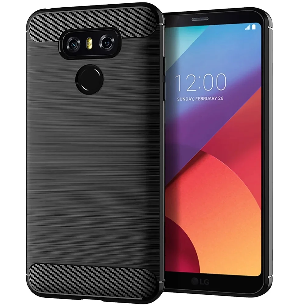 Soft Matte Case for LG G6 G7 G8 G8X G8s G6+ G7Plus Shockproof Carbon ...