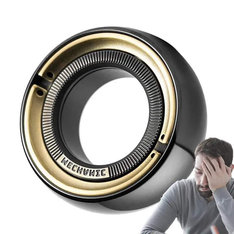 Spinning-Rings-For-Men-Fidget-Toy-Mechanical-Groove-Tread-Ring ...