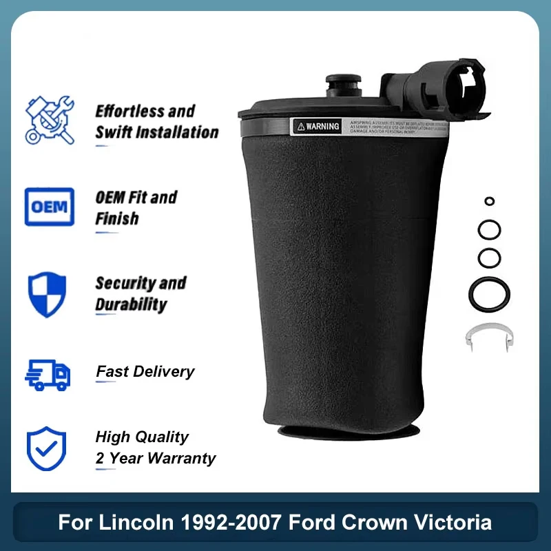 Pair Air Spring Bags For Lincoln Town Car 1992-2007 Rear Air Suspension ...