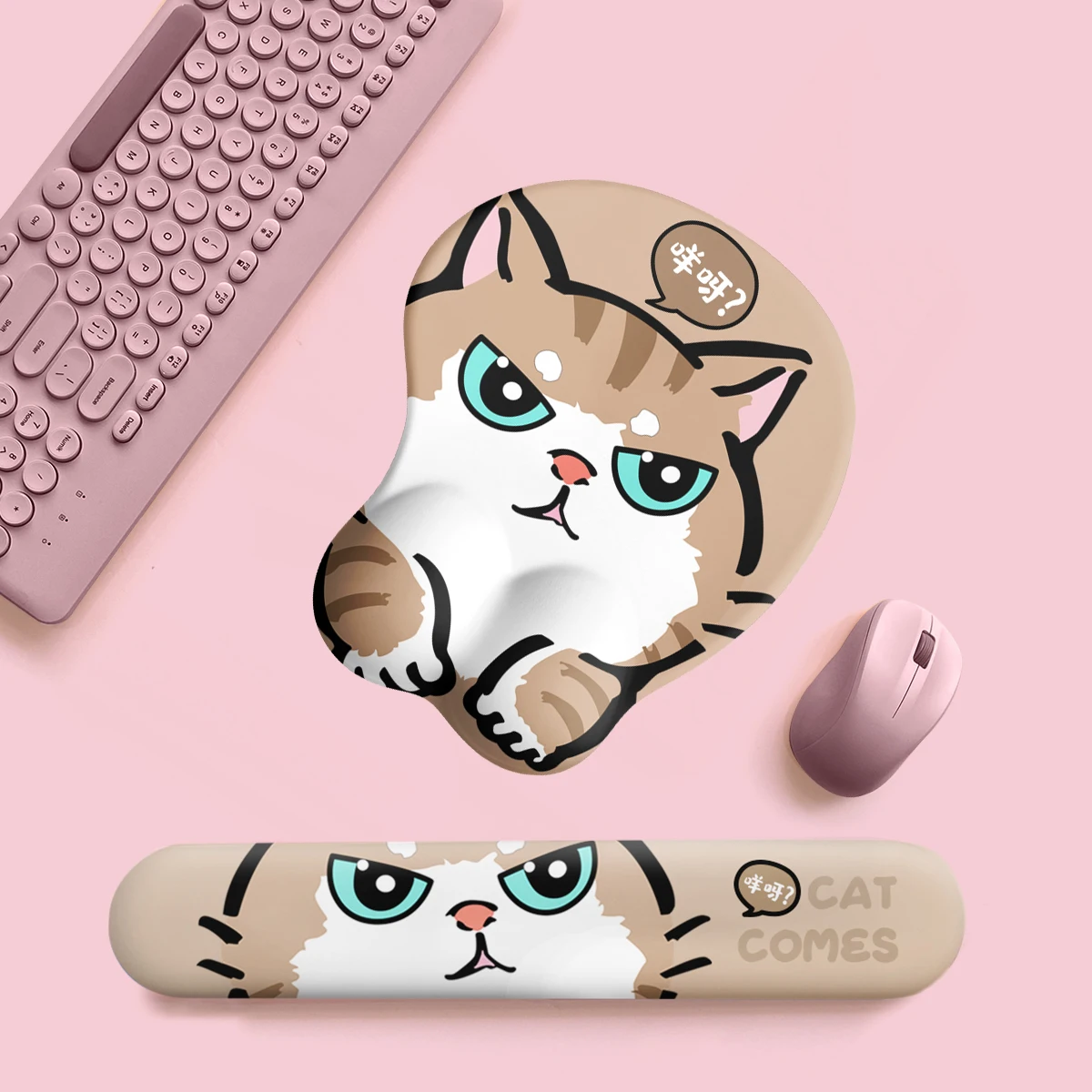 Mouse Pad klavye bilek desteği ile bilek dinlenme kaymaz PU taban ...