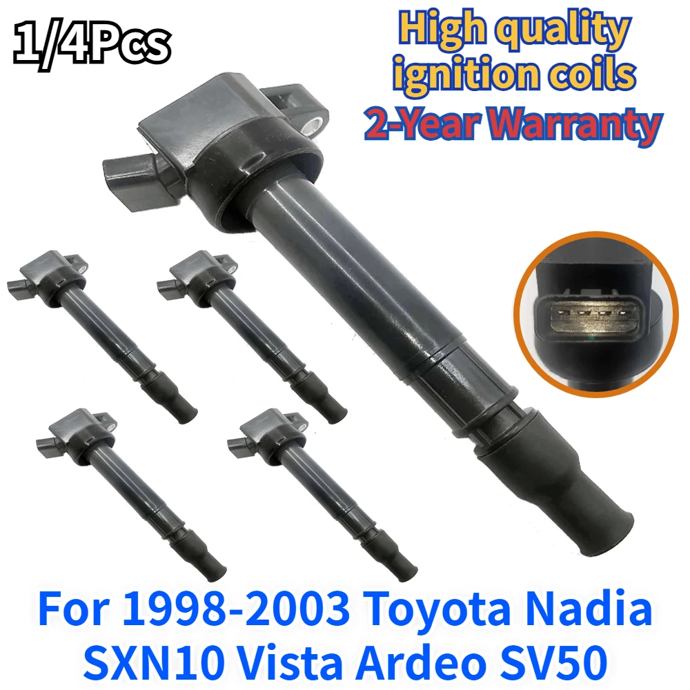 1-4Pcs-Ignition-Coil-9091902235-90919-02235-For-Toyota-Nadia-SXN10 ...