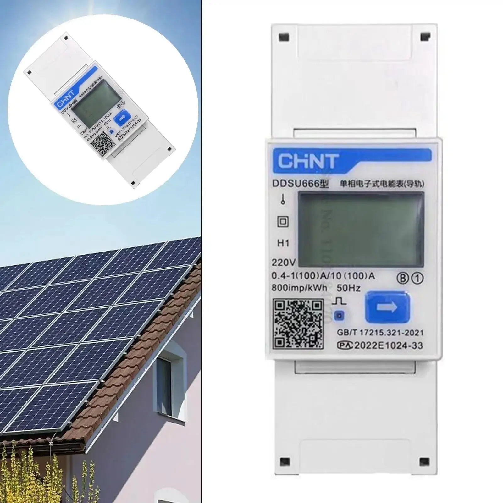 CHINT-DDSU666-Single-Phase-DIN-Rail-100A-80A-CT-RS485-ModBus-Bi ...