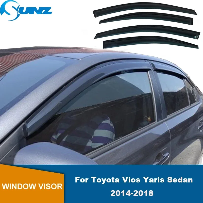 Side-Window-Visor-For-Toyota-Vios-XP150-Yaris-Sedan-2014-2015-2016-2017 ...
