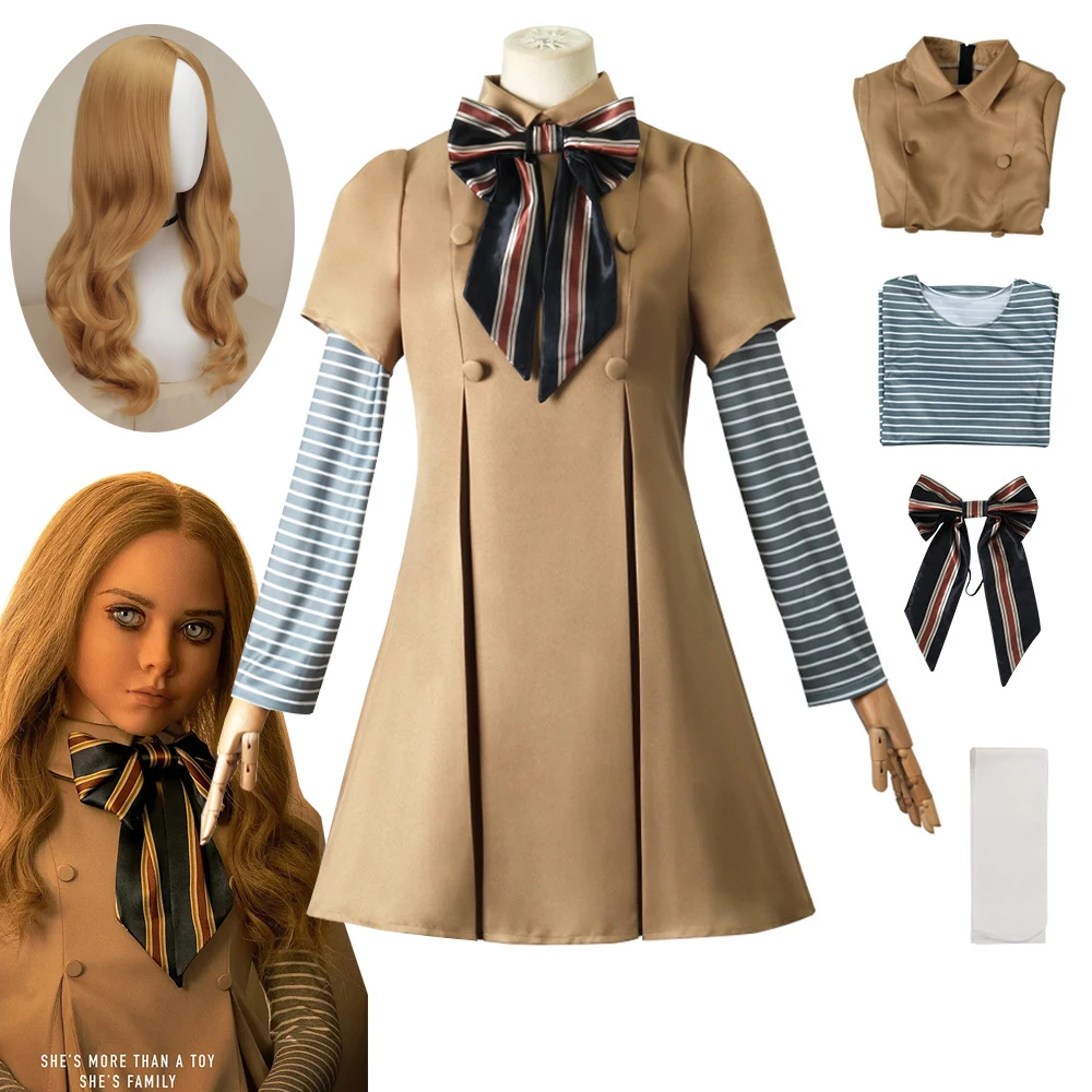 Halloween-Megan-Costume-for-Kids-Hot-Movie-AI-Doll-Robot-M3GAN-Cosplay ...