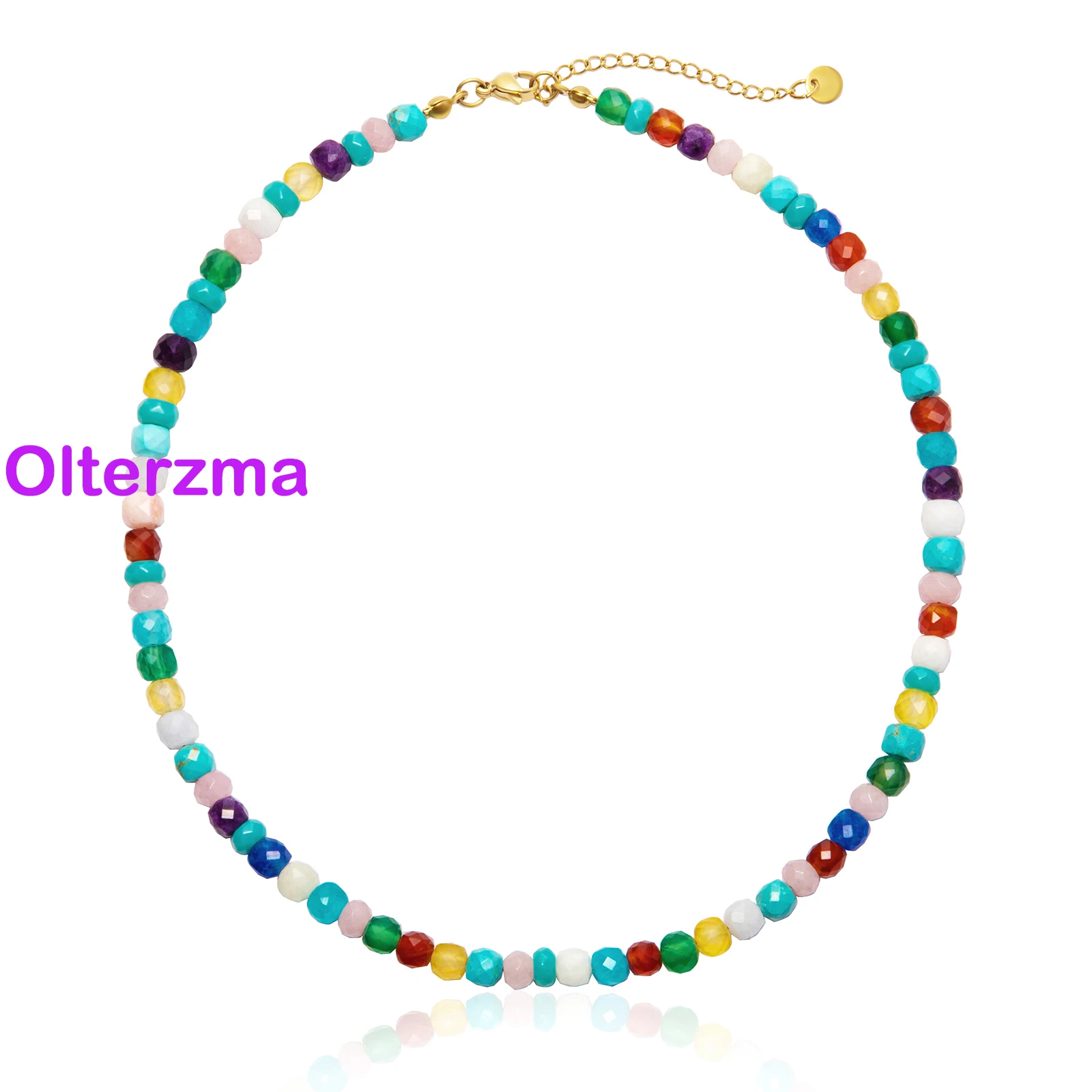 Olterzma-Natural-Stone-Colorful-Beaded-Necklace-for-Women-Y2K-Stainless ...
