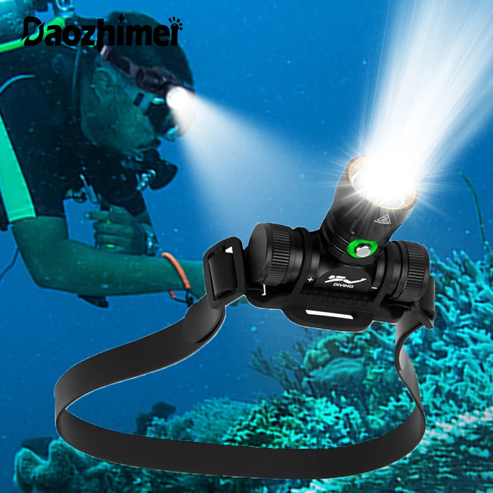 1200LM Diving Headlamp L2 LED Scuba Headligh Underwater 60M IPX8 ...