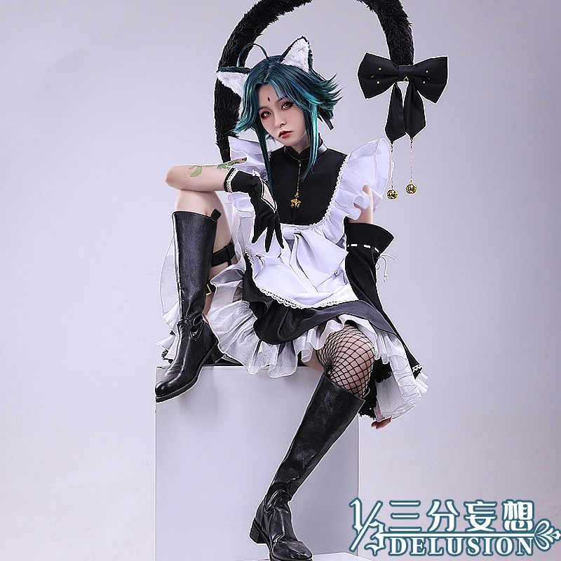 Anime Game Genshin Impact Xiao Maid Dress Daily Cute Uniform Party ...
