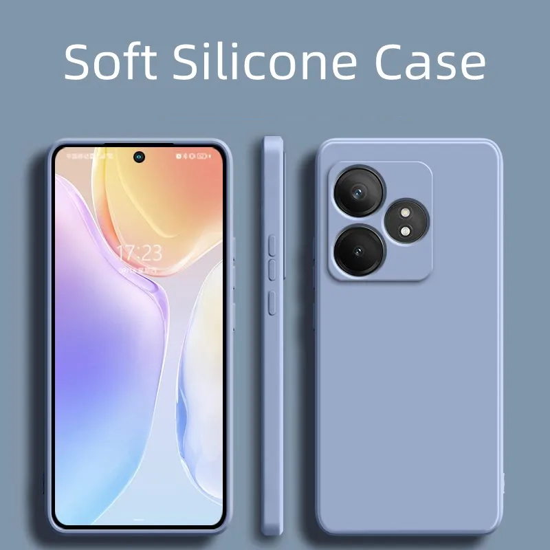 Case For Realme GT6 GT 6T Neo6 SE Soft Silicone Straight Edge Simple ...