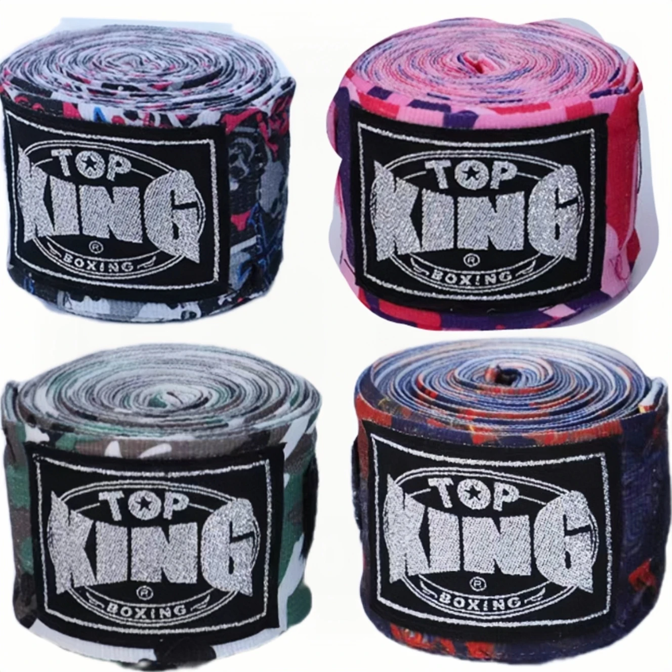 TOP-KING-banda-de-boxeo-semiel-stica-estampada-guantes-de-boxeo ...