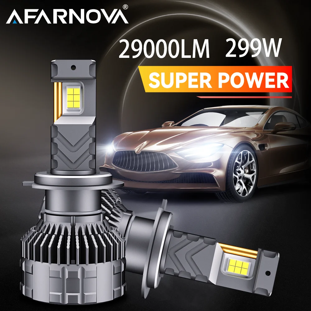 H4-H7-H8-LED-Canbus-29000LM-299W-4575-CSP-Car-Headlight-6500K-H1-H3-H11 ...