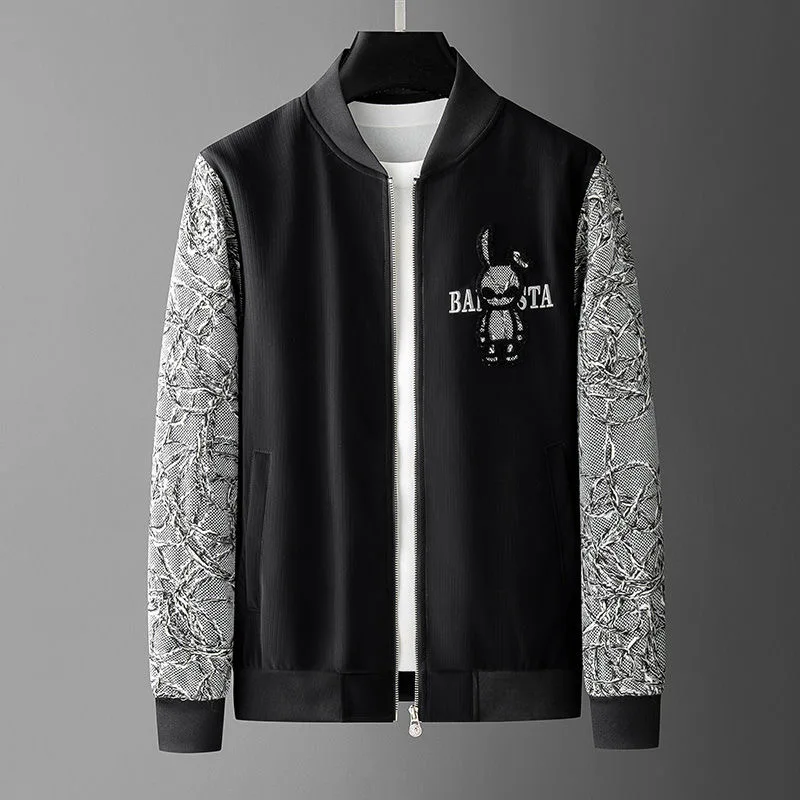 Europese-High-End-Trendy-Design-Patchwork-Jas-Heren-Staande-Kraag ...