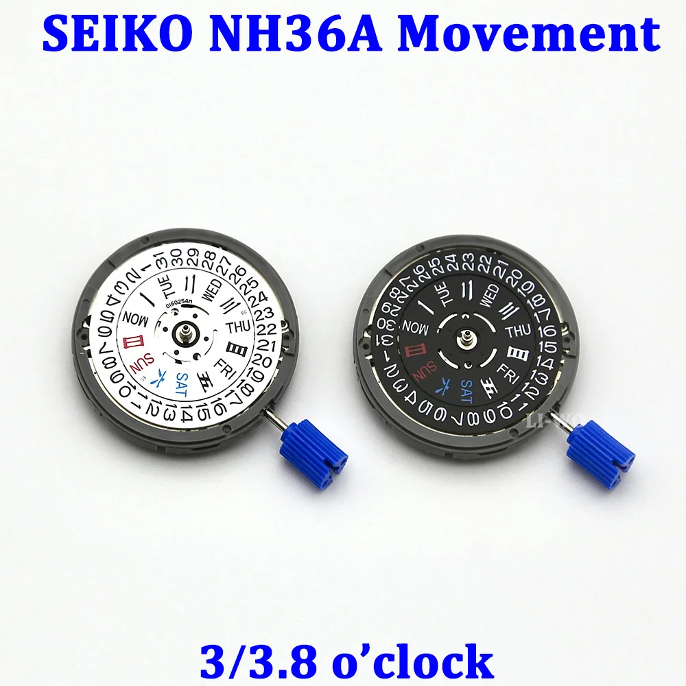 Seiko-NH36A-Movement-3-3-8-Crown-Double-Calendar-Automatic-Mechanism ...