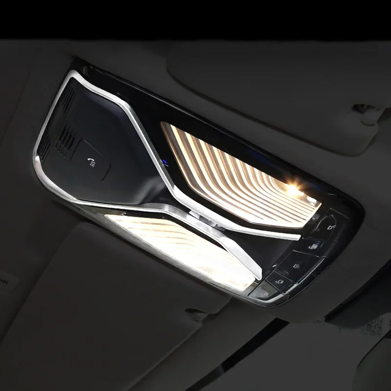 Car-styling-Interior-Front-Reading-Light-Cover-Trim-Lamp-Frame-sticker ...