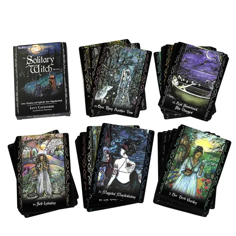Tarot-Deck-Cards-45-Cards-Solitary-Witch-Oracle-English-Version-Oracle ...