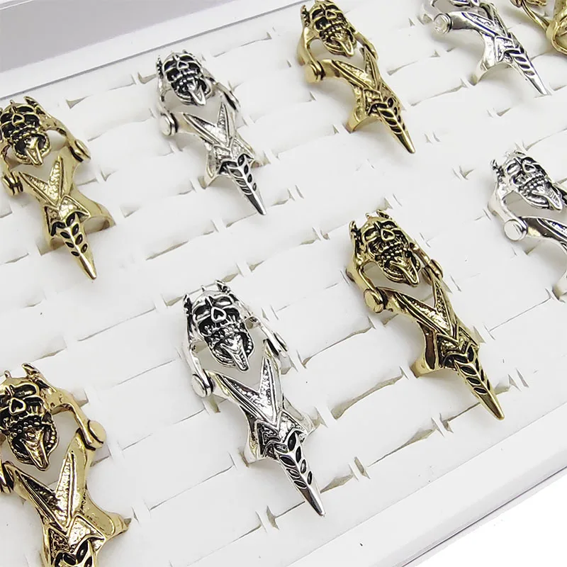 12pcs-Lot-Wholesale-Gothic-Big-Skull-Joint-Knuckle-Full-Finger-Claw ...