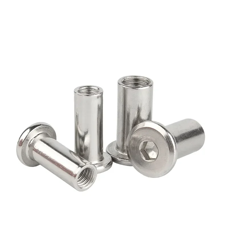 304-Stainless-Steel-Large-Flat-Hex-Hexagon-Socket-Head-Furniture-Rivet ...