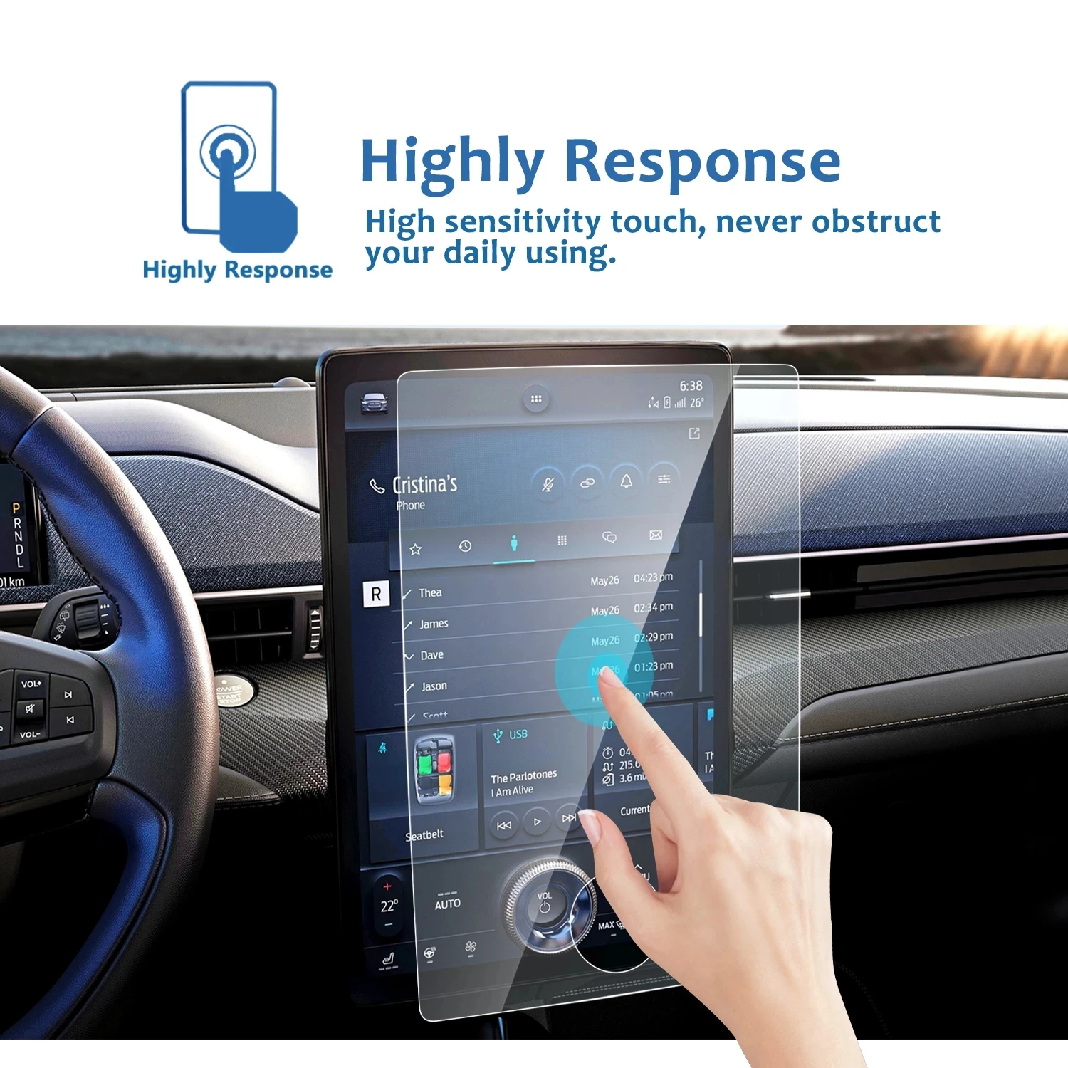For-Mustang-Mach-E-2021-15-5-Inch-Car-GPS-Navigation-dash-board-Screen ...