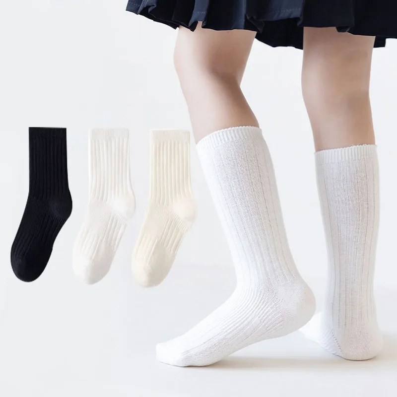 Warm-New-School-Style-Student-Socks-Black-And-White-Children-S-Socks ...