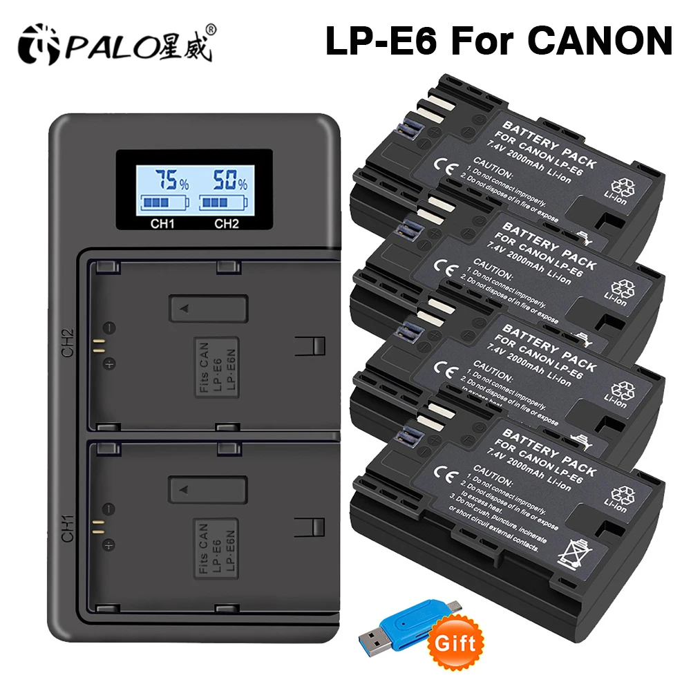 Rechargeable Lithium Ion Battery Canon Lp E6nh | Camera Lp E6 Canon ...