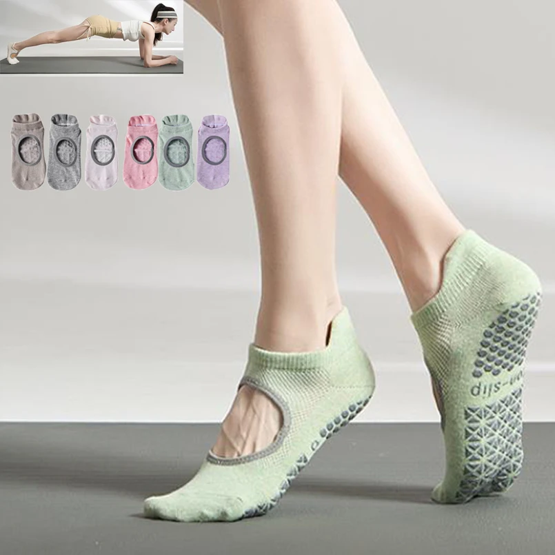 Hollow-out-Pilates-Socks-for-Women-Silicone-anti-slip-yoga-fitness ...