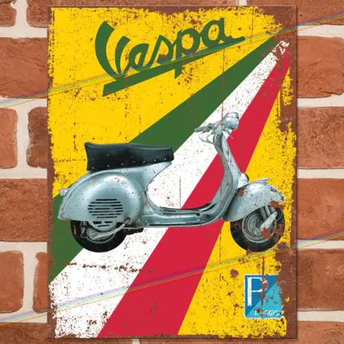 VESPA-PIAGGIO-Metal-Signs-Man-Cave-Shed-Garage-Scooter-Moped-Bar-Pub ...