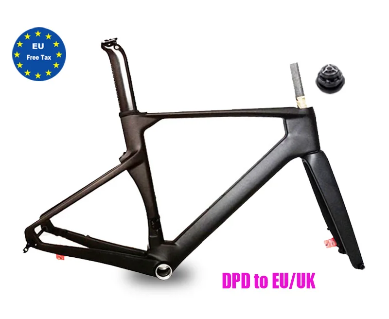 Carbon-Racing-Bike-Frameset-Road-Bicycle-Thru-Axle-Disc-Brake-12x100mm ...