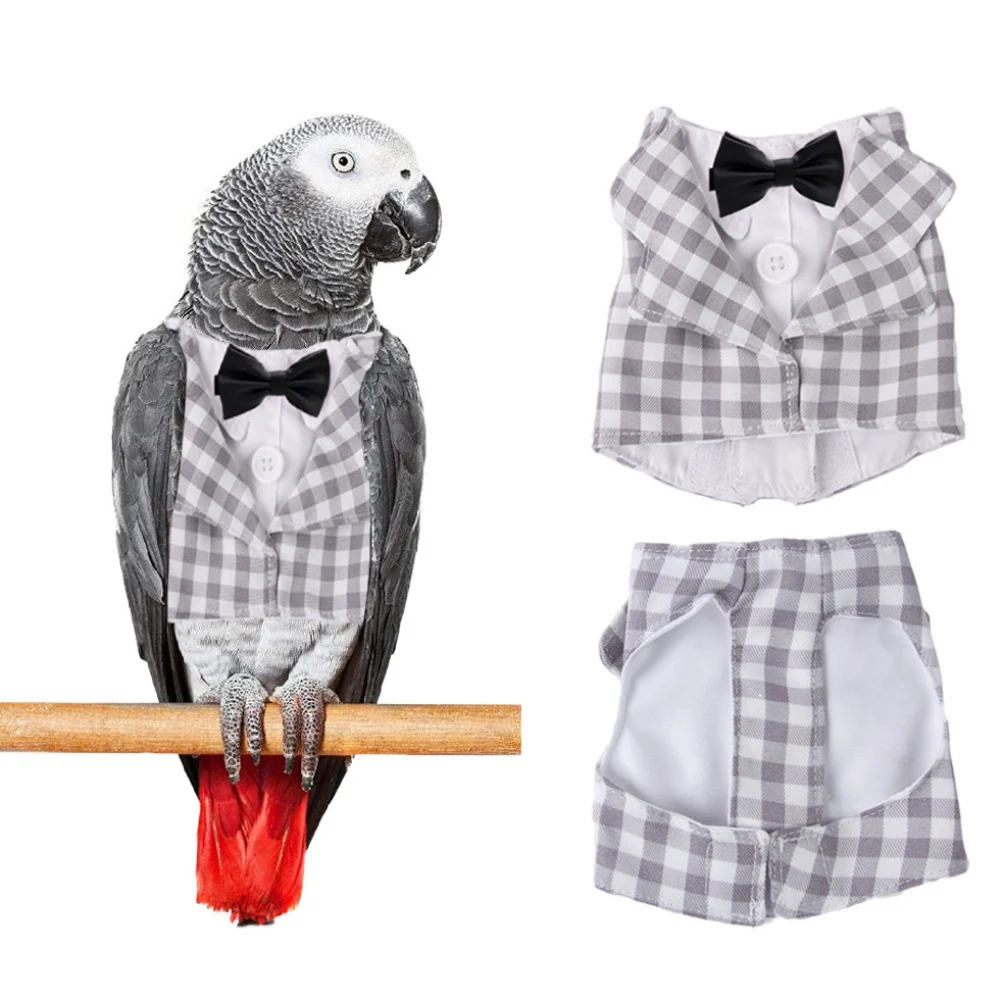 Cute Birds Flight Suit with Bow Tie Parrot Clothes Cute Business ...