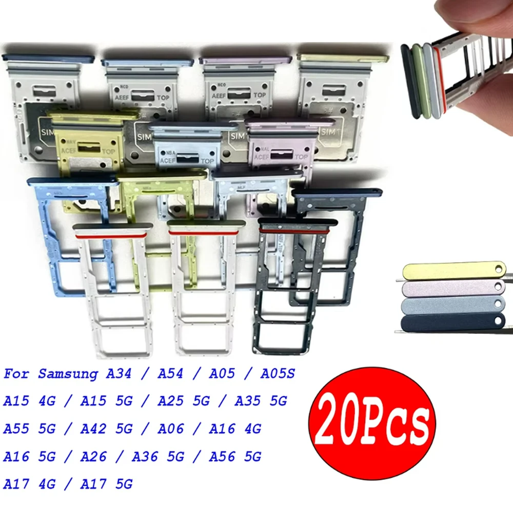 20Pcs,SIM Card Tray chip Slot drawer Holder Adapter Socket For Samsung ...