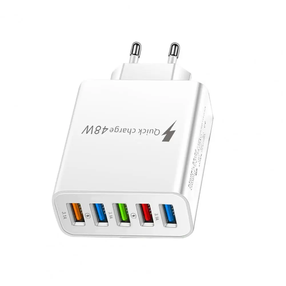 48w Usb Charger Multi-port Usb Charger Universal 5-port Usb Wall ...