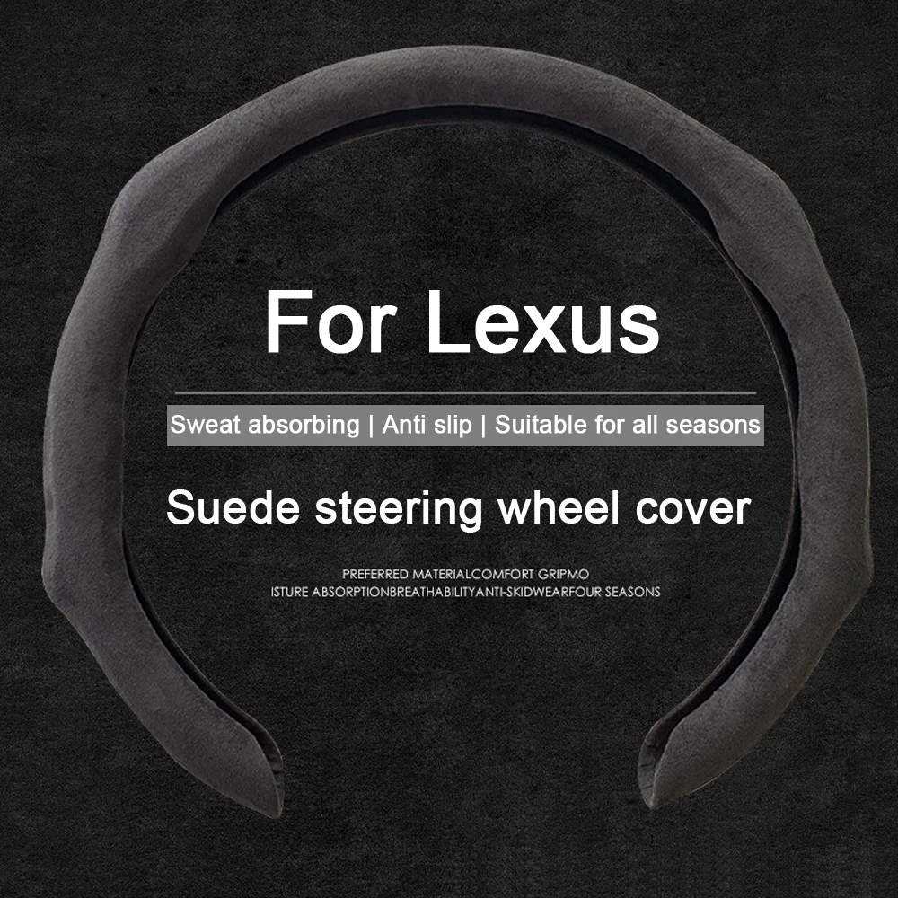 5D Suede Car Steering Wheel Cover For Lexus NX GS RX IS ES GX LX RC 200 ...